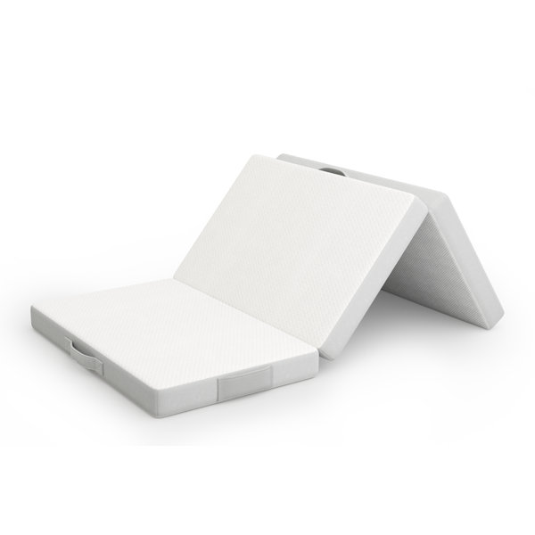 Alwyn Home Kemar 4-Inch Tri-Fold Gel Memory Foam Mattress Topper with ...